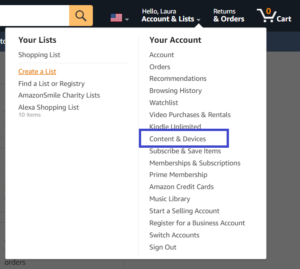 Managing Your Amazon Content and Devices - Jackson County Library District